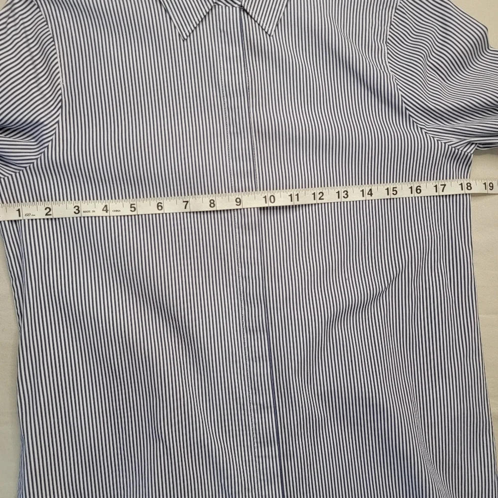 J. Crew | Tops | J Crew Stripe Tunic Button Up Shirt Blue White ...